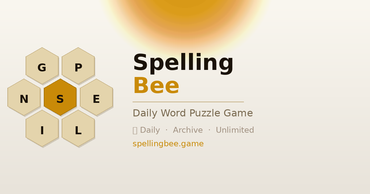 Spelling Bee — Daily Word Puzzle Game